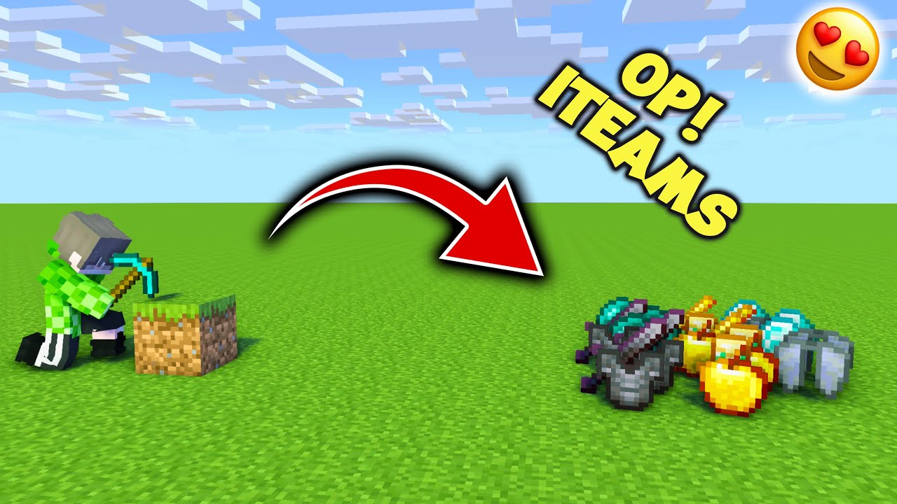 MINECRAFT BUT GRASS BLOCK DROPS OP LOOT! (GONE WRONG) 😭 - YouTube