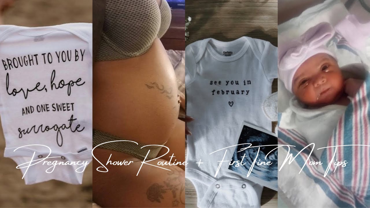 PREGNANT SHOWER ROUTINE | FIRST TIME MOM Tips | FERTILITY + Surrogacy ...