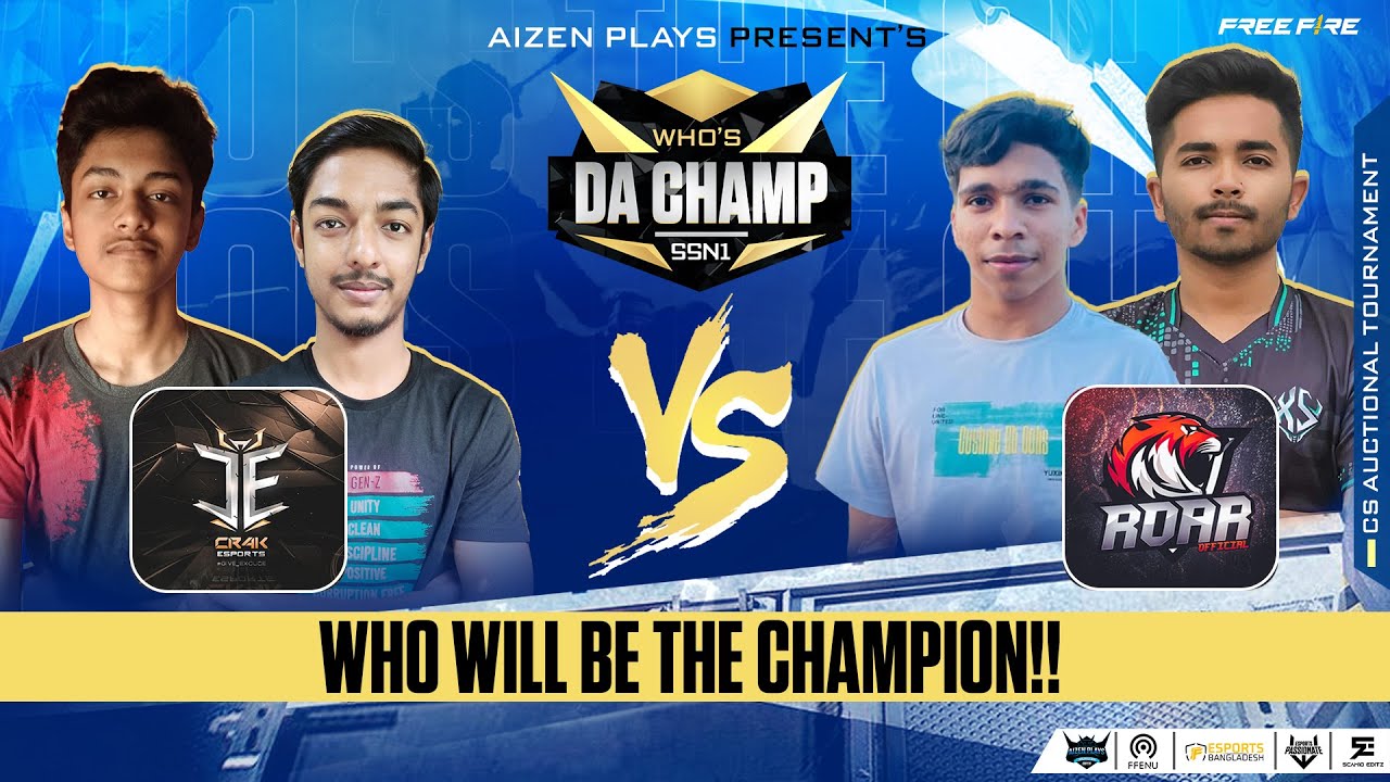 [🛑LIVE]GRAND FINAL || WHO'S DA CHAMP SSN -01 || CS AUCTION || TEAM ROAR VS TEAM CR4K - YouTube