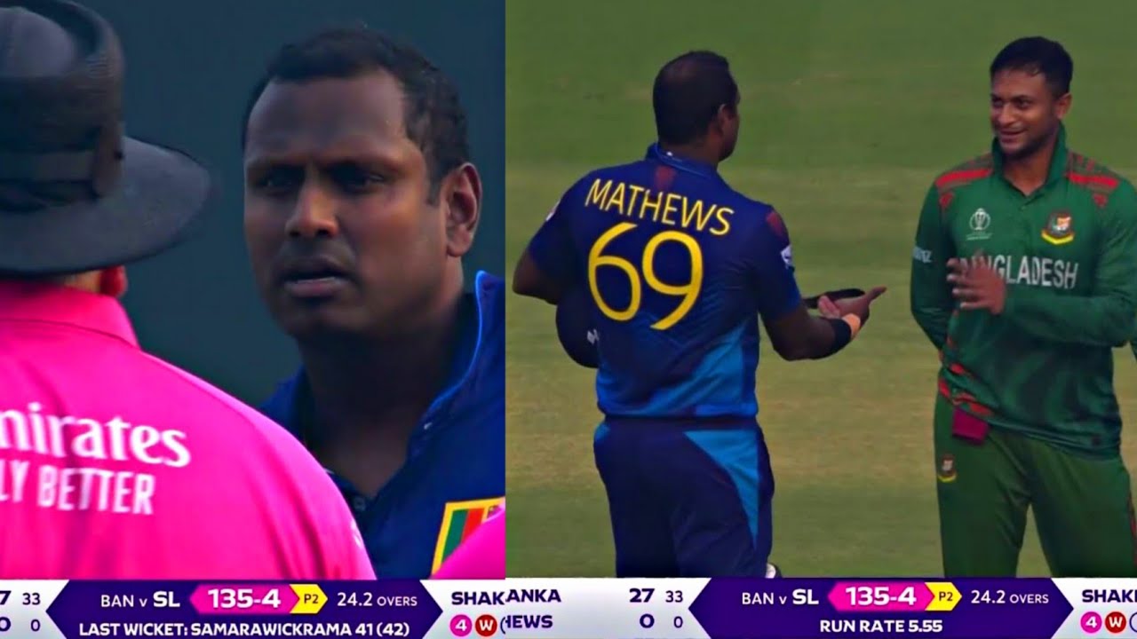 Angelo Mathews Time Out Wicket Video Today | Angelo Mathews Given Out ...