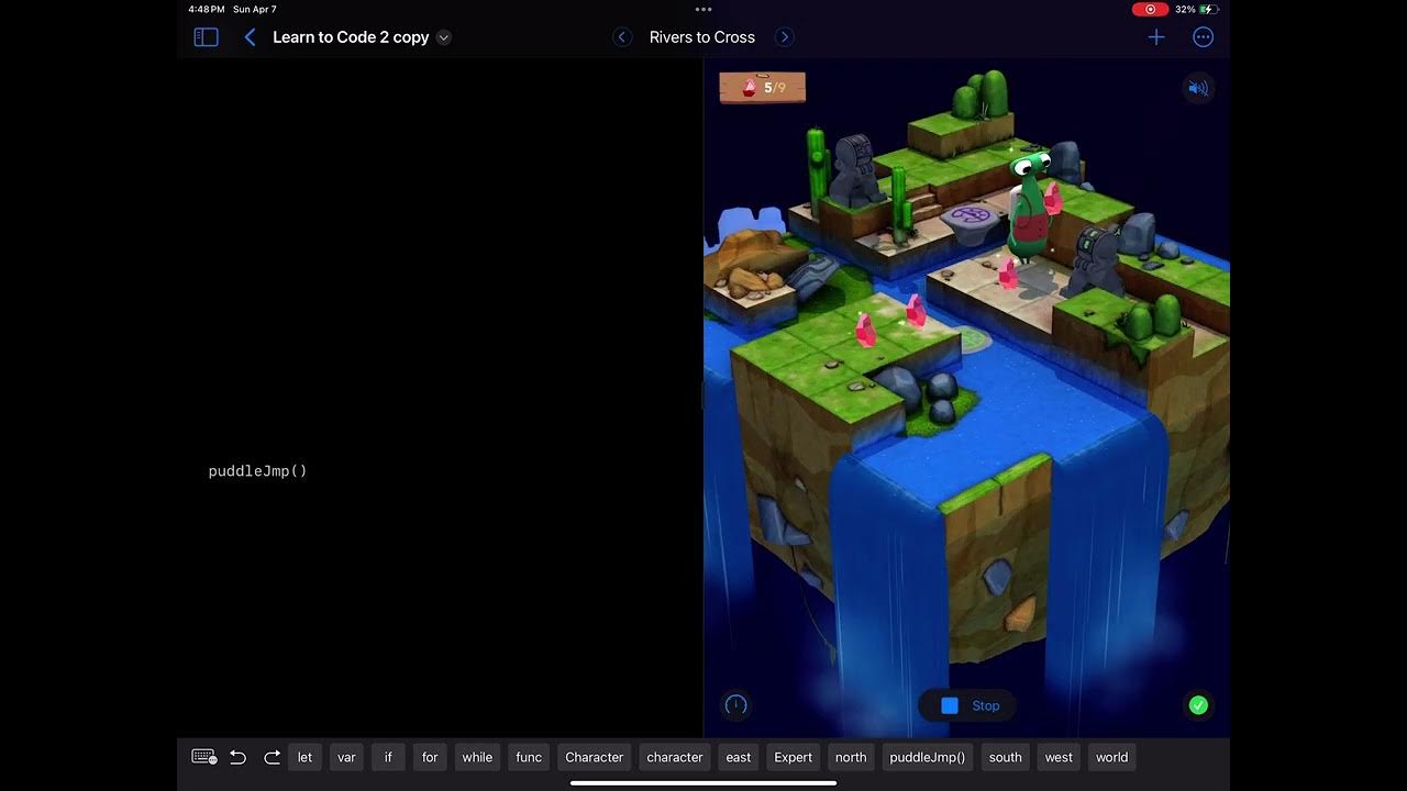 Swift Playgrounds Rivers to Cross Learn to Code 2 - YouTube