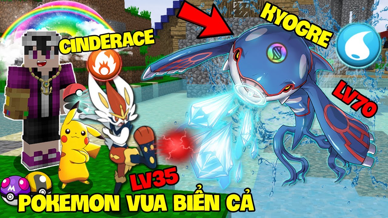 MINECRAFT SIÊU PIXELMON #6 | THU PHỤC POKEMON VUA BIỂN CẢ KYOGRE VÀ THỎ ...