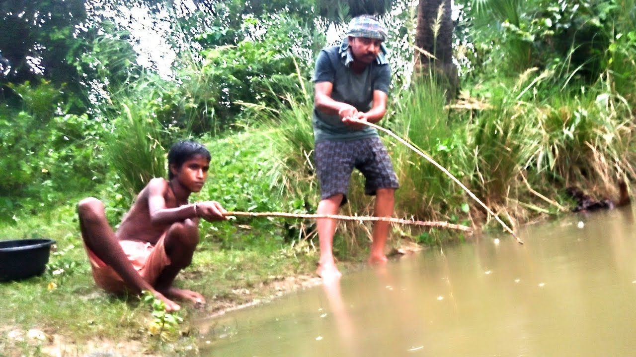 @AMAZING BIG FISH HUNTING //🐟BIG FISH HUNTING RAIN WEATHER IN VILLAGE ...