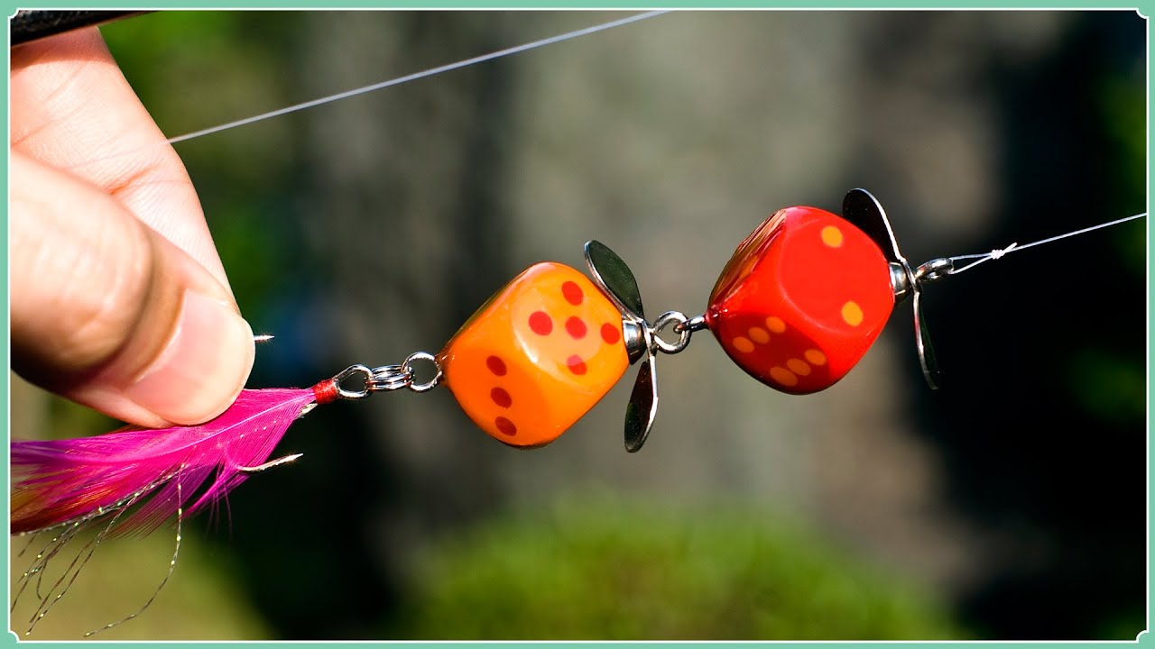 How to make a Dice Fishing Lures. / サイコロで釣り用ルアーを作る方法。 - YouTube