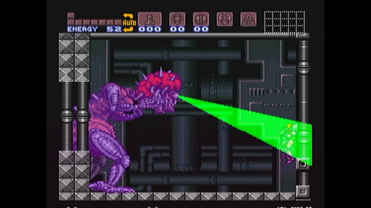 Super Metroid Mother Brain Final Boss Fight And Ending - YouTube