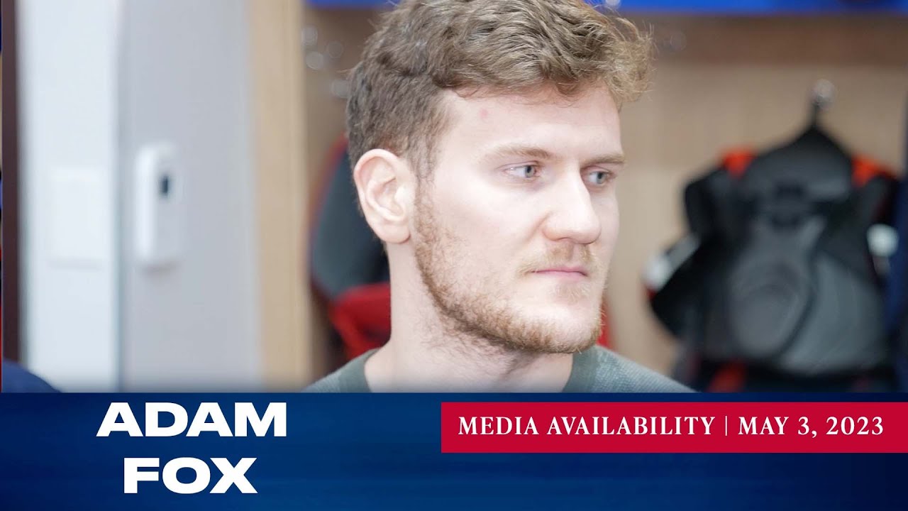New York Rangers: Adam Fox Media Availability | May 3, 2023 - YouTube