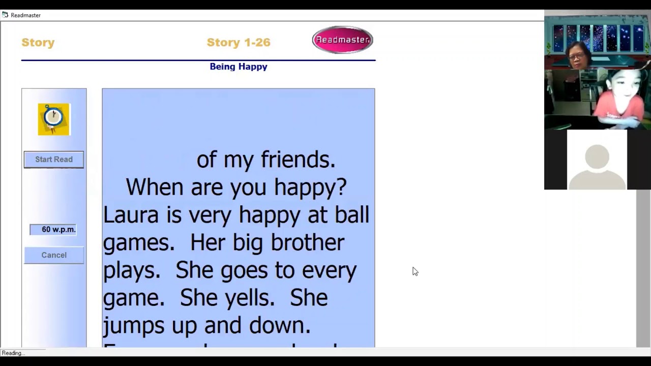 Kindergarten Readmaster stint - YouTube