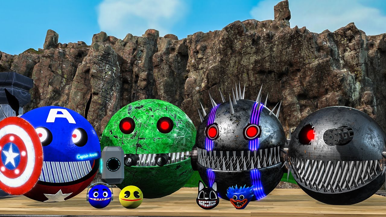 PACMAN & ROBOT PACMAN VS MONSTER ROBOT PACMAN - YouTube