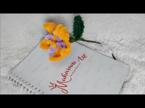 DIY EASY RAPUNZEL PIPE CLEANER FLOWER #diy #pipecleanerflower # ...