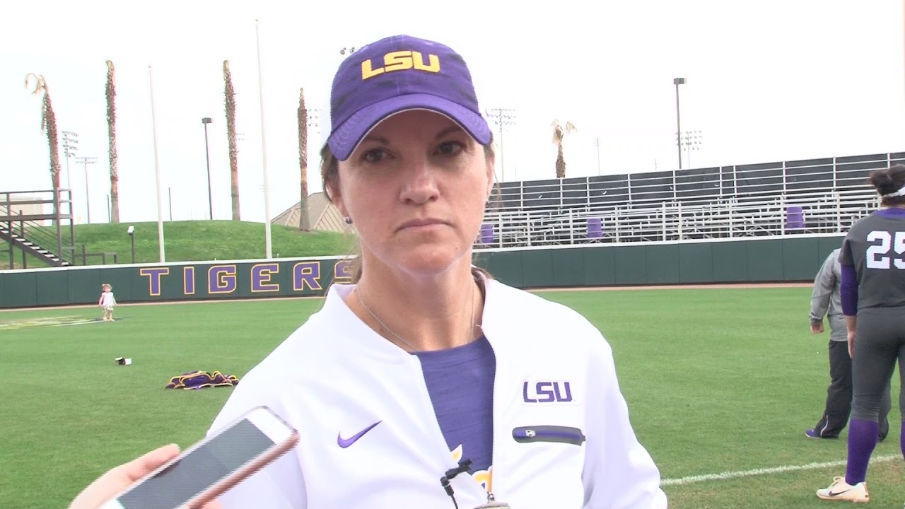 LSU Softball Coach Beth Torina Interview after LSU victory over the ...