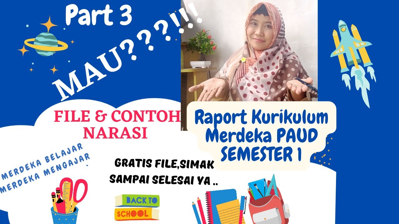 File & Contoh Narasi Raport Kurikulum Merdeka Paud Smster I// TK Islam ...