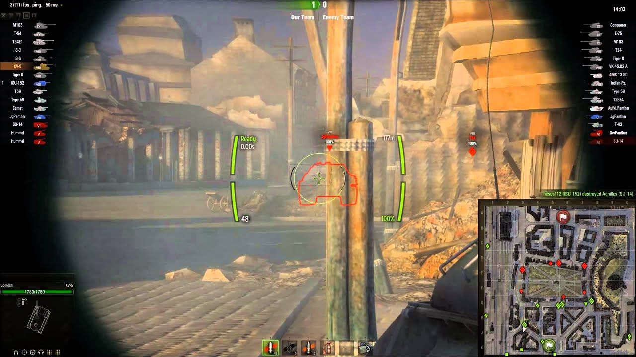 World Of Tanks: Side Scraping with the KV-5 - YouTube