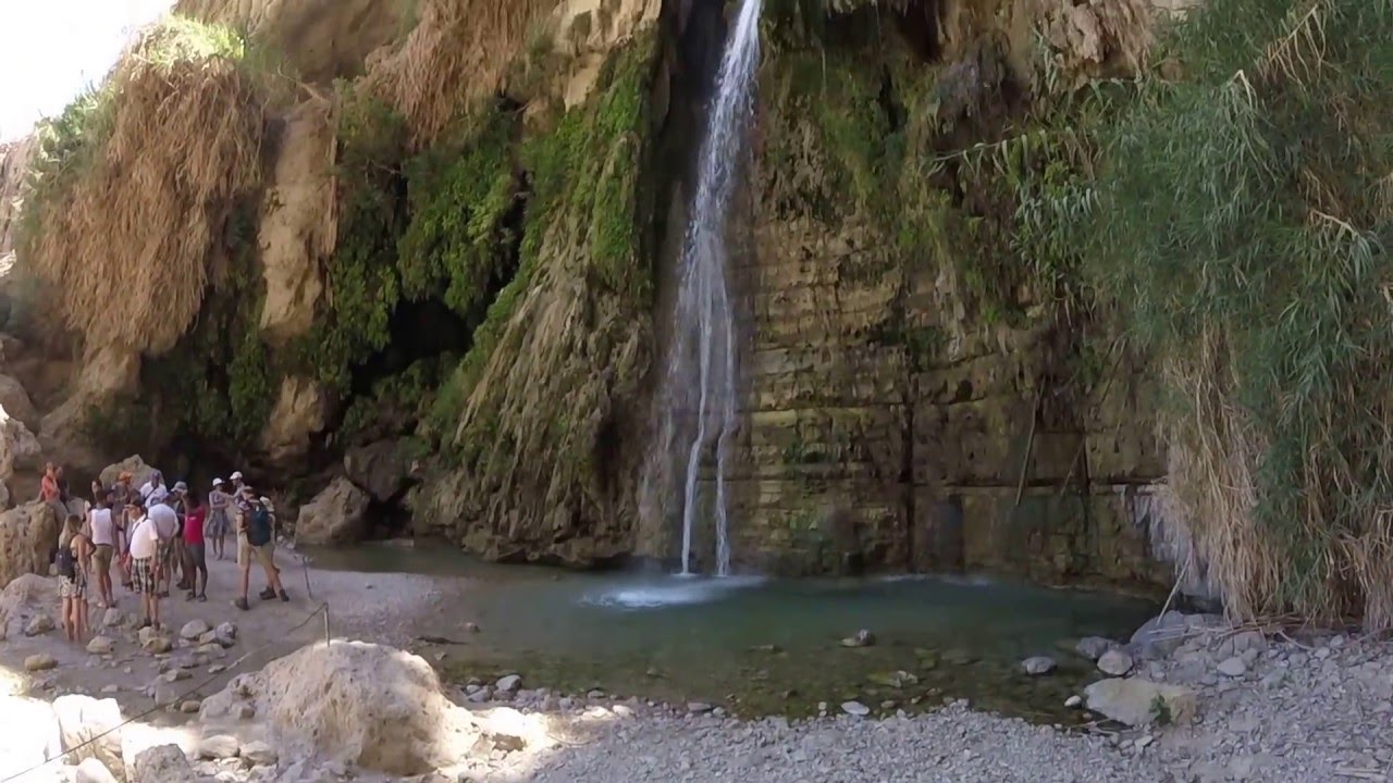 David's waterfall (Ein Gedi Reserve, Israel) - YouTube
