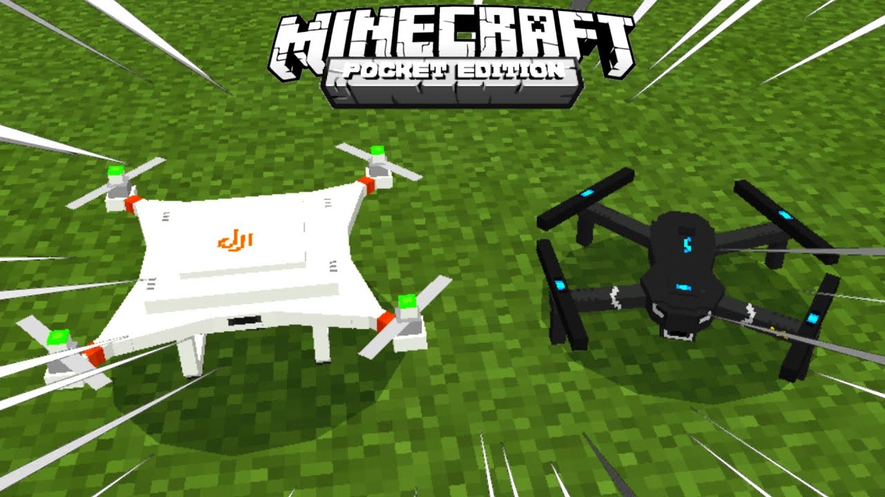 SAIU!! MELHOR ADDON/MOD DE DRONE PARA MINECRAFT PE ! - YouTube