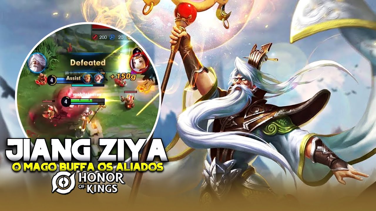 CONFERINDO A GAMEPLAY DO JIANG ZIYA! MAGO QUE BUFFA OS ALIADOS VAI CHEGAR HONOR OF KINGS - YouTube