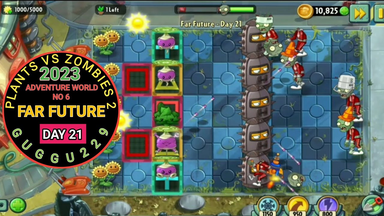 pvz|pvz2|plants vs zombies 2 far future day 21 walkthrough - YouTube