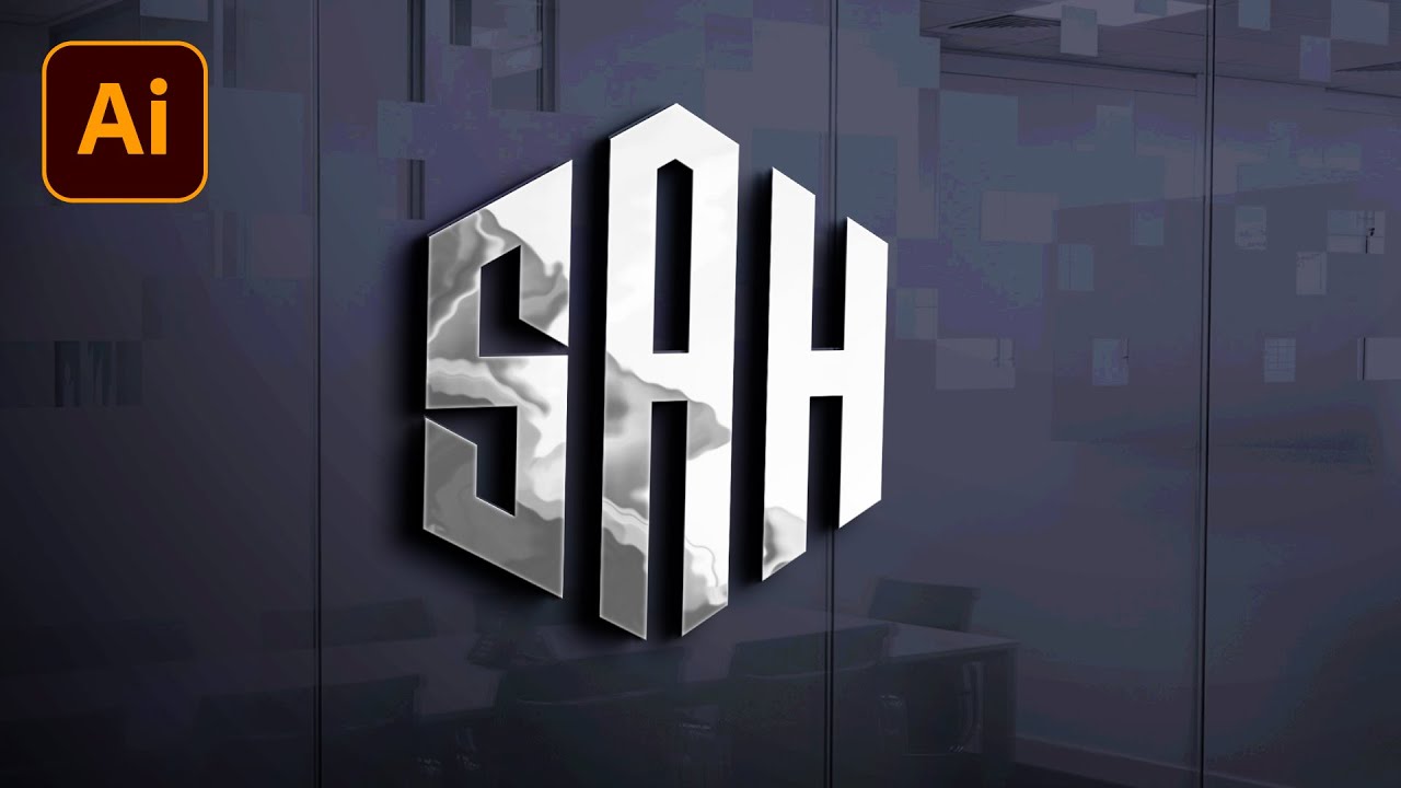 Logo Design Illustrator | SAH Logo Design | Hexagon letter logo ...