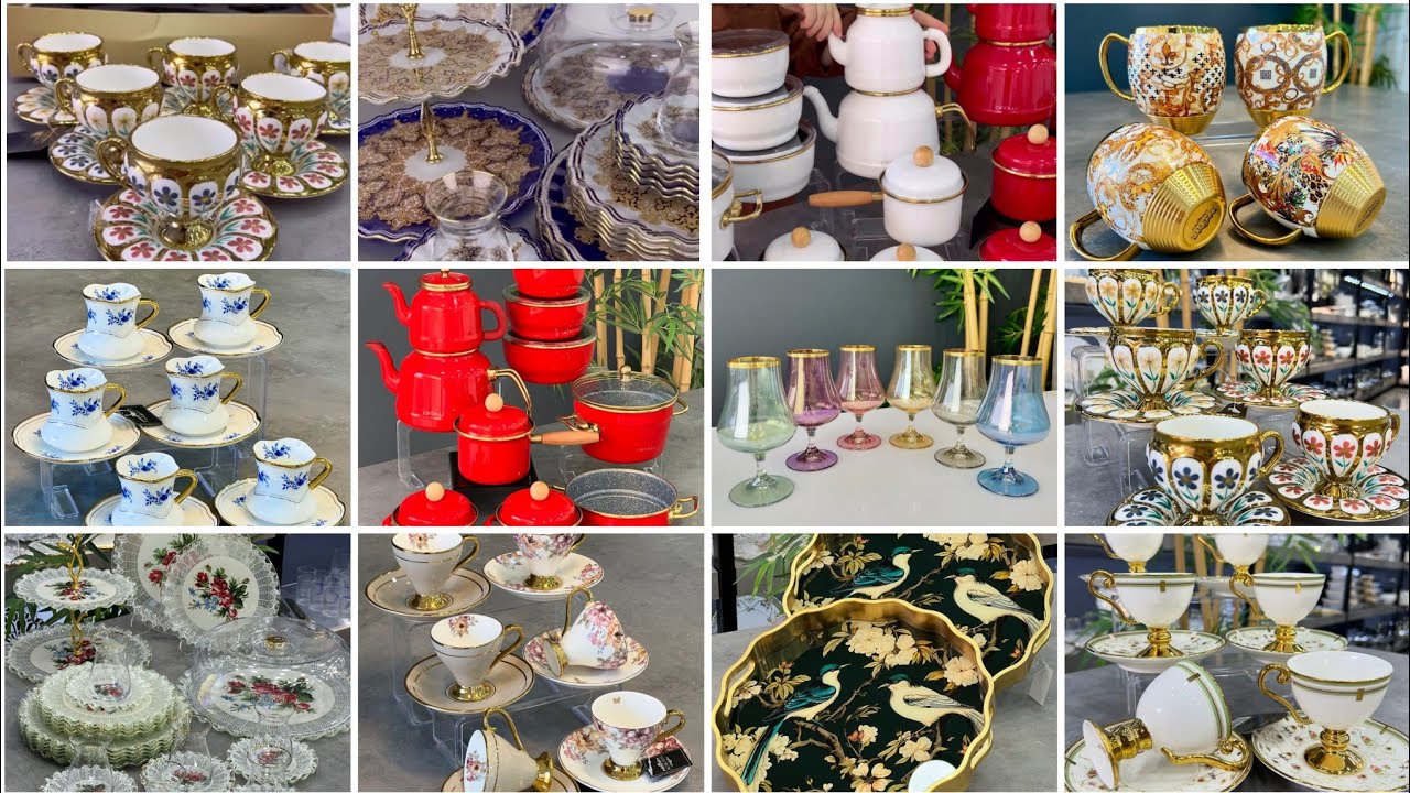 Beautiful 😍 ️ Turkey crockery collection unboxing 2024 Tea cups/Coffee ...