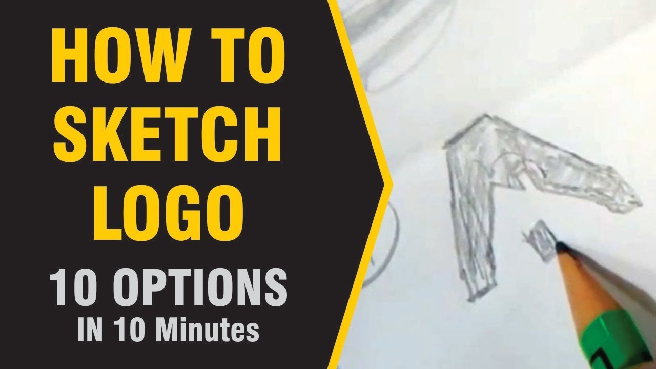 HOW TO SKETCH LOGO | 10 Options in 10 minutes - YouTube