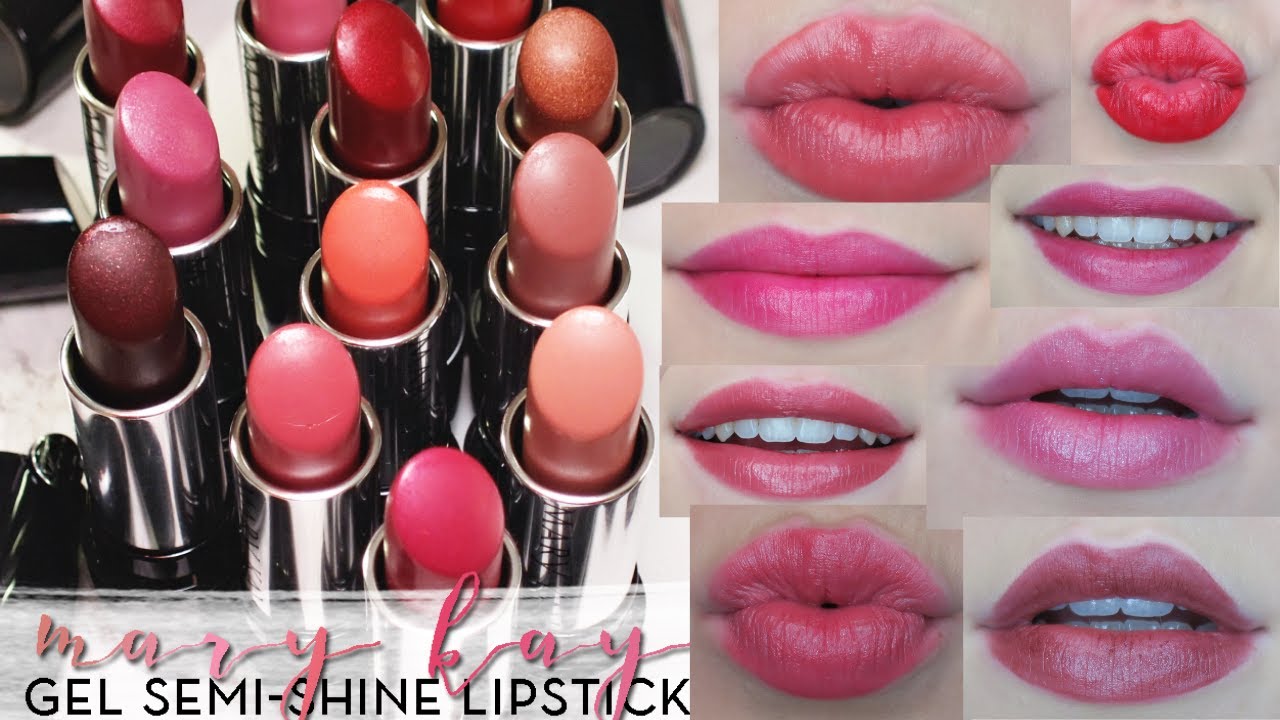 MARY KAY GEL SEMI-SHINE LIP SWATCH (ALL THE SHADES) | DIJON ANN - YouTube