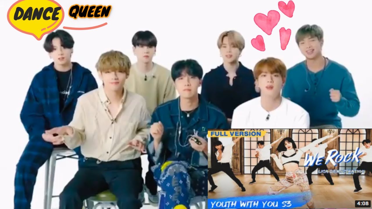 BTS reaction to BLACKPINK LISA PERFORMANCE WE ROCK Theme Song Dancing ...