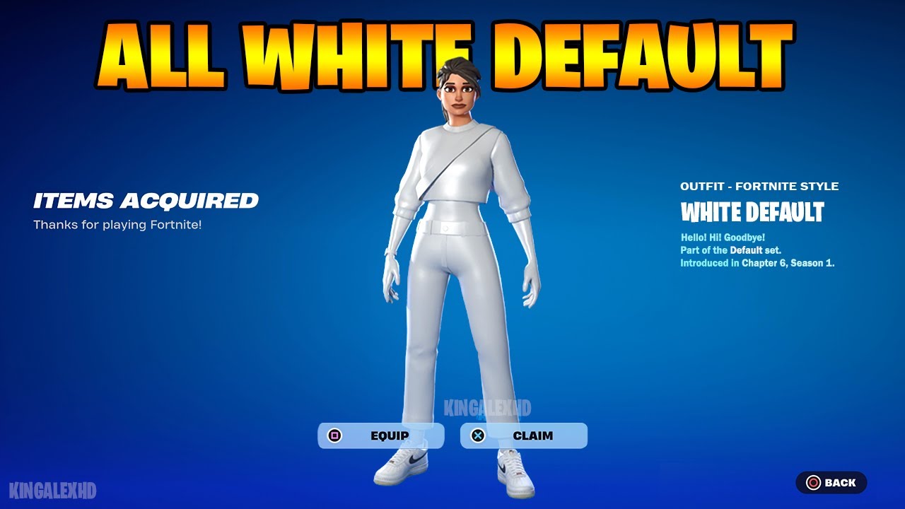 How To Get All White Default Skin in Fortnite NEW Update! - YouTube
