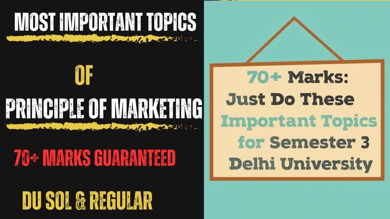 MOST IMPORTANT TOPICS OF PRINCIPLE OF MARKETING FOR SEM:3 DELHI ...