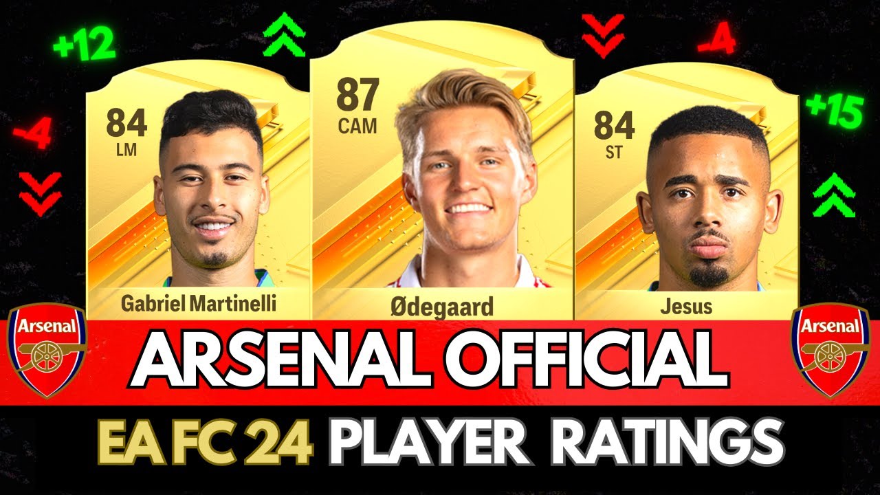 EA FC 24 | OFFICIAL ARSENAL PLAYER RATINGS (FIFA 24)! 💀😲 ft. Ødegaard ...