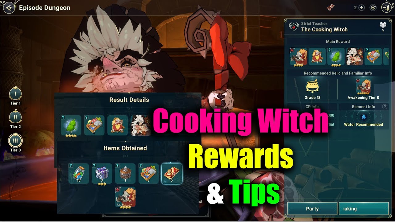 Ni no Kuni Cross Worlds Cooking Witch Rewards & Tips - YouTube