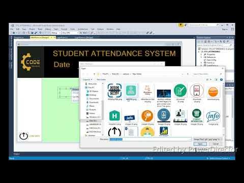 3.Student Attendance System Using QR Code Tutorial Part 3-Create Main Form and Registration Form ...