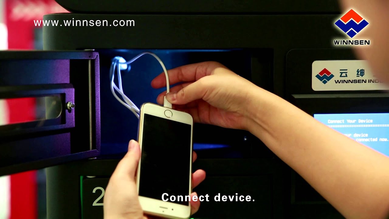 Coin/Banknote/Card Operated Cell Phone Charging Kiosk by Winnsen ...