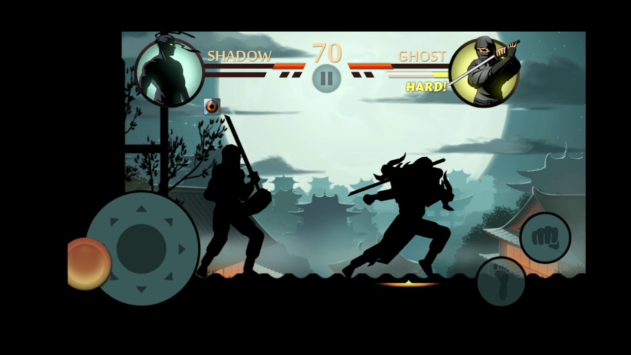 لعبة shadow fight مواجهة shadow vs ghost - YouTube