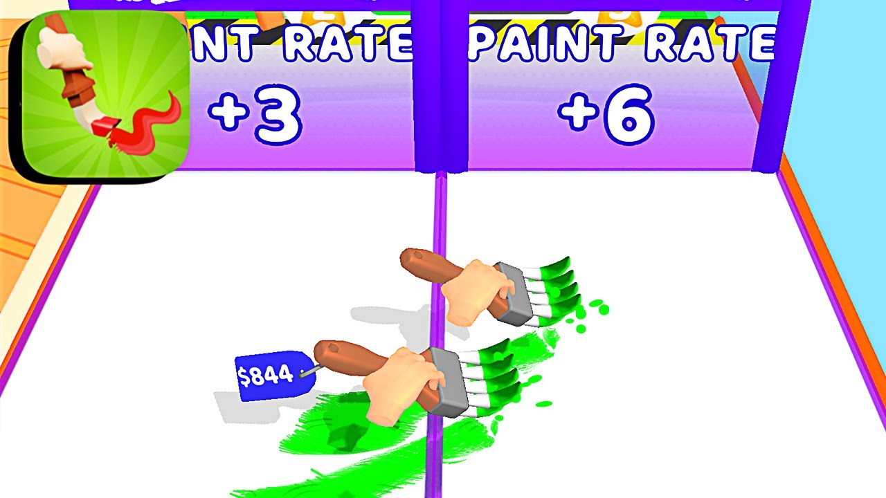 Paint Brush Run - All Levels Gameplay Android,ios (Part 1) - YouTube