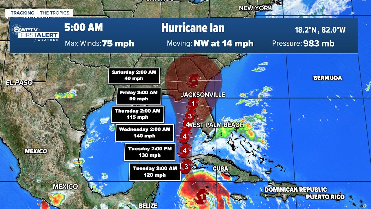 Hurricane Ian forms, continues track towards Florida - YouTube