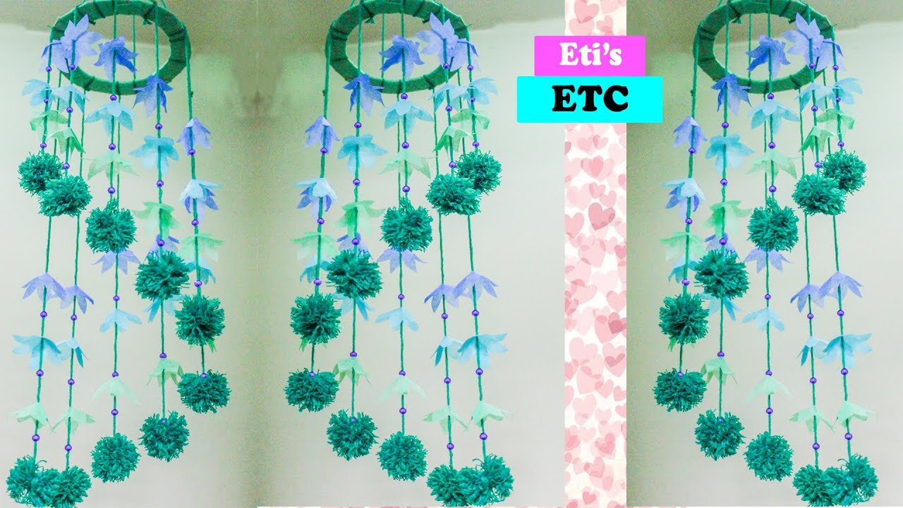 DIY - Amazing wind chime using shopping bags - How to make wind chimes ...