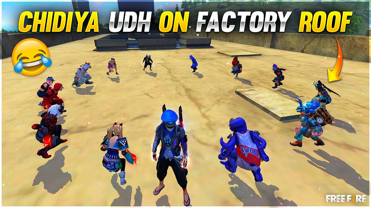 Playing Chidiya Udh🤣With 49 Noobs On Factory Roof 😲Full Masti - Garena ...