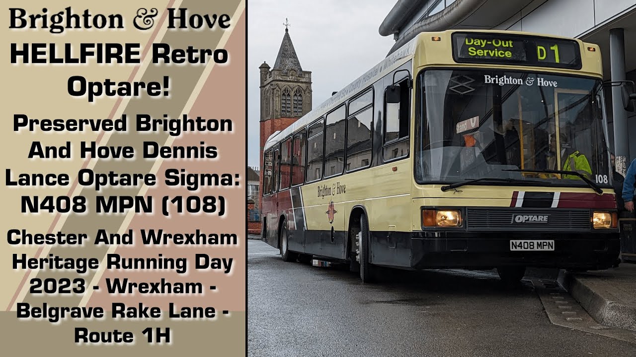 HELLFIRE Retro Optare! Preserved Brighton And Hove Dennis Lance Optare ...