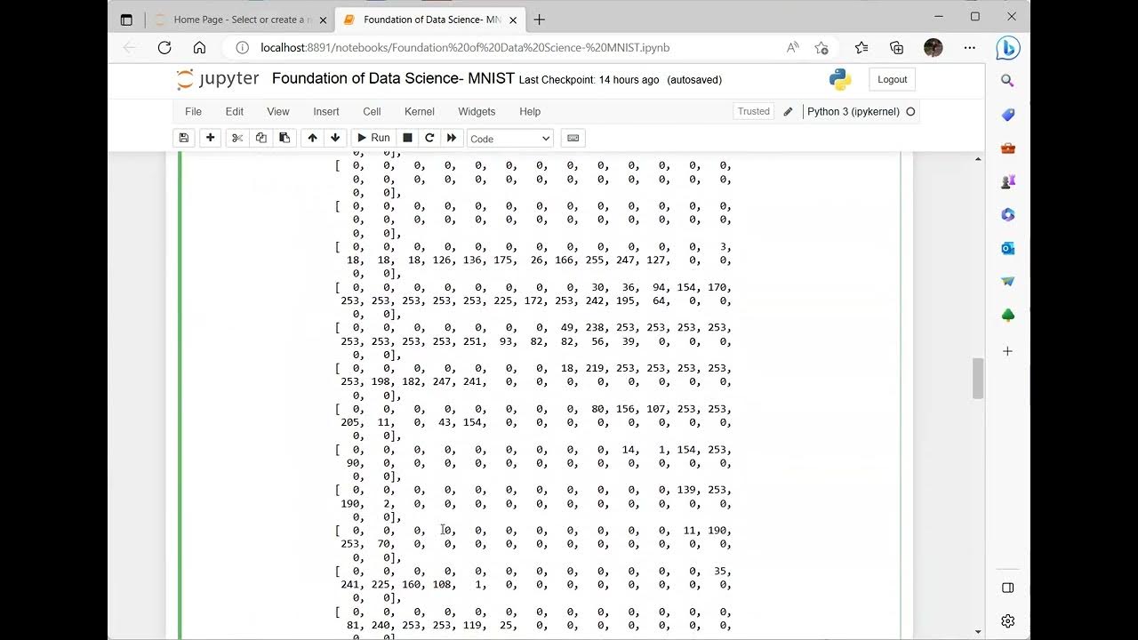 Foundation Of Data Science Mnist Single Image Visualization Using Pltimshow Youtube