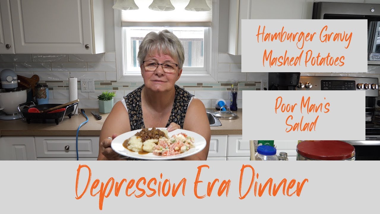Depression Era Dinner I Hamburger Gravy with Mashed Potatoes I Poor Man ...