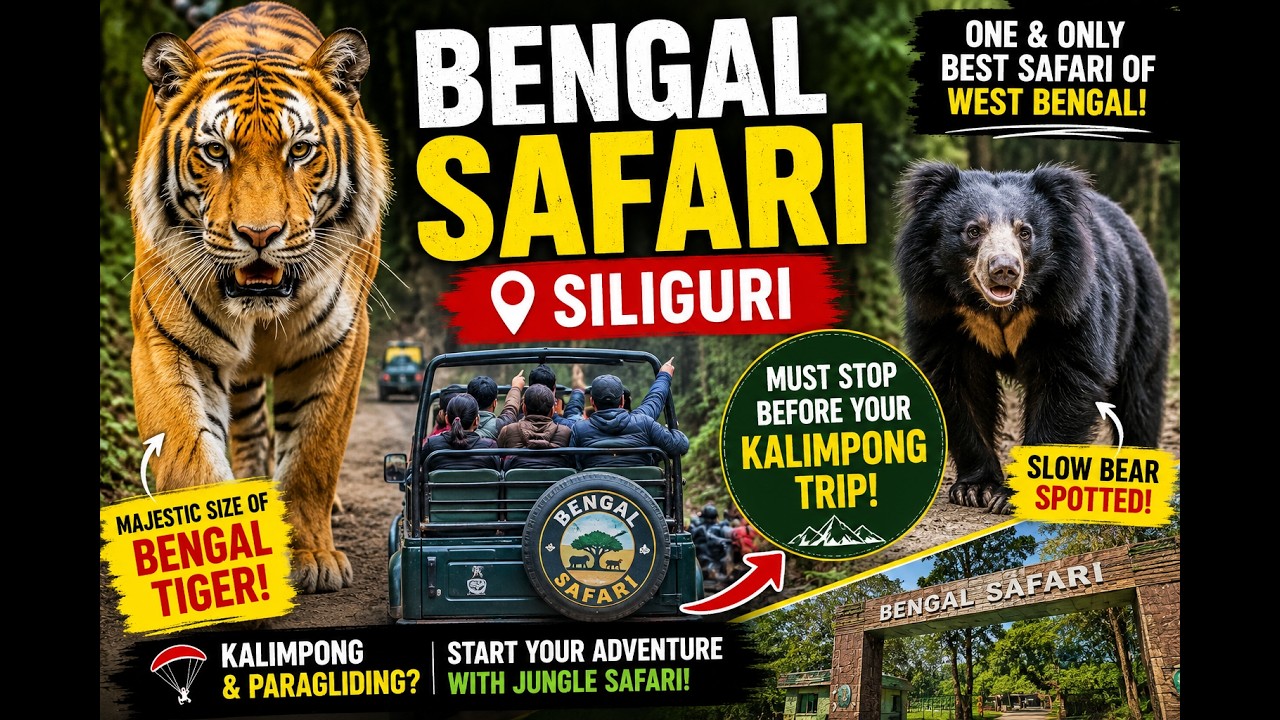 Massive Bengal Tiger 🐯 Spotted at Bengal Safari Siliguri 😲 # ...
