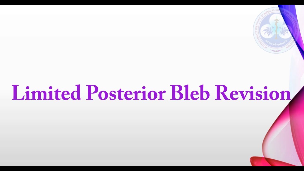 Limited external bleb revision - YouTube