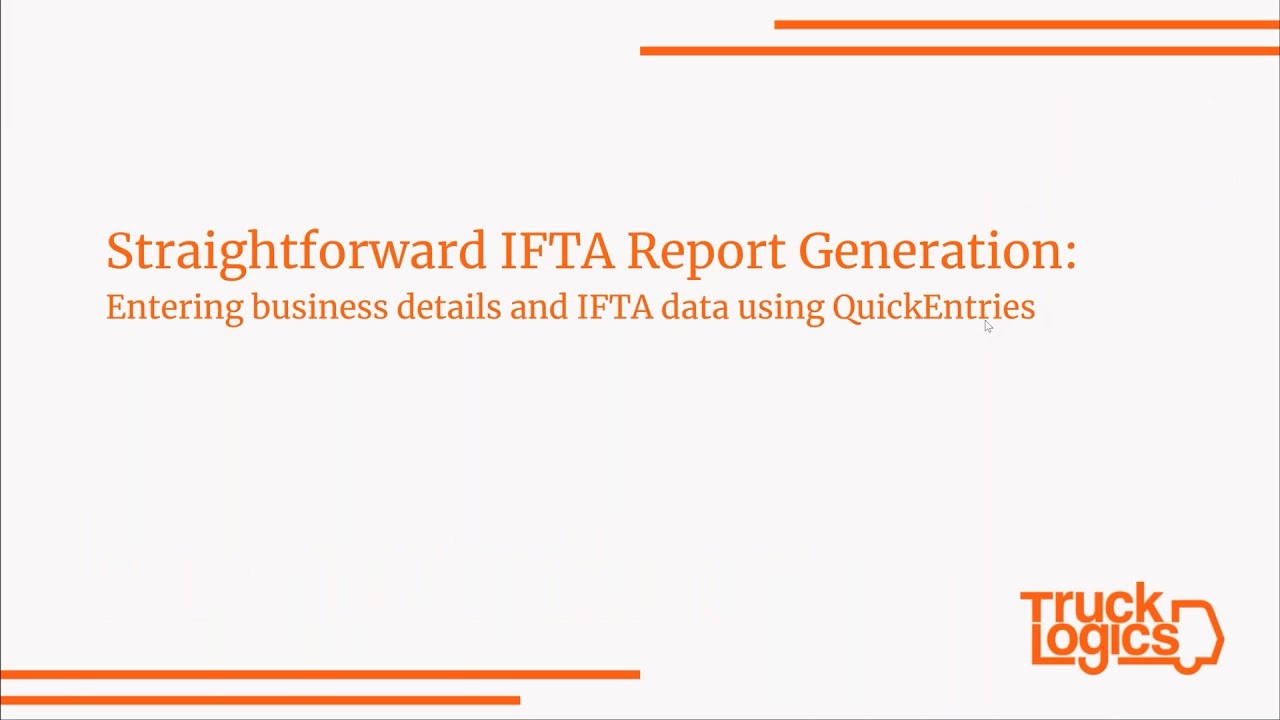 Straightforward IFTA Report Generation: Entering Business Details and ...