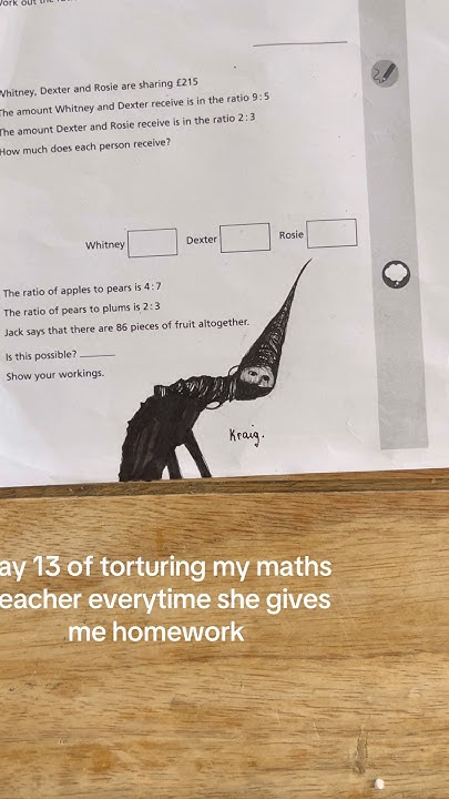 day 13 of torturing my maths teacher #art #funny #horror #comedy - YouTube