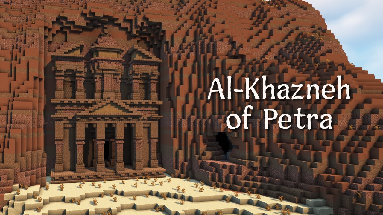 Al-Khazneh of Petra | Desert Temple Treasury | Minecraft Timelapse ...
