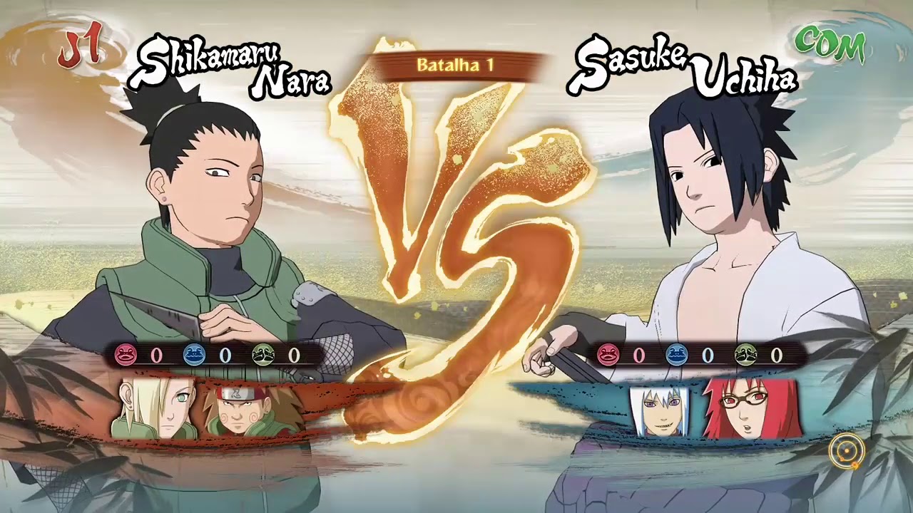 NARUTO STORM 4 - SHIKAMARU VS SASUKE PT/BR - YouTube