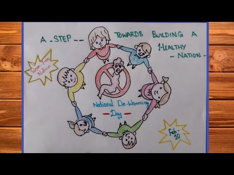 NATIONAL DE-WORMING DAY DRAWING EASY | How To Draw National Deworming ...