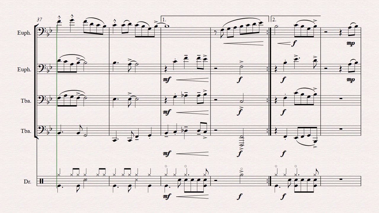 Sleigh Ride - Easy Swing - Low Brass Quartet/Tuba Quartet - YouTube