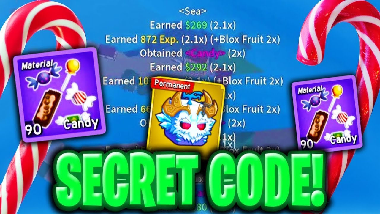 BLOX FRUITS ALL SECRET CANDY CANES Codes! - YouTube