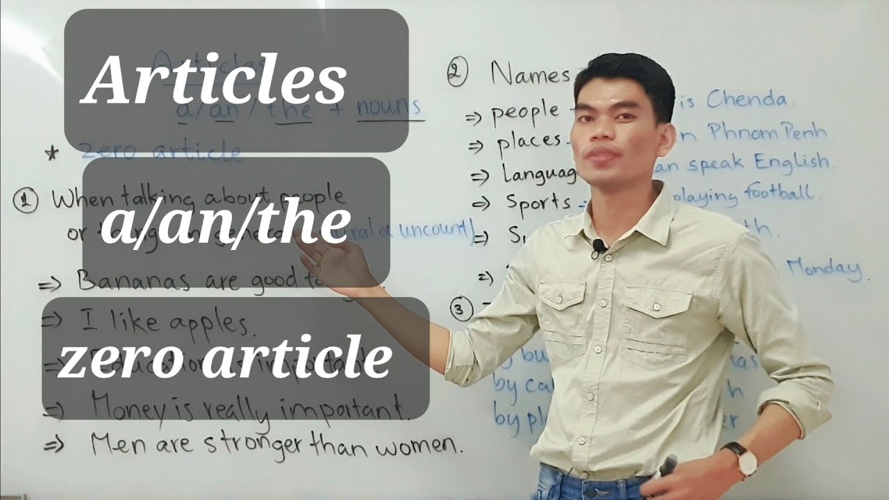 English grammar | Articles: a/an/the | Zero article | No article ...