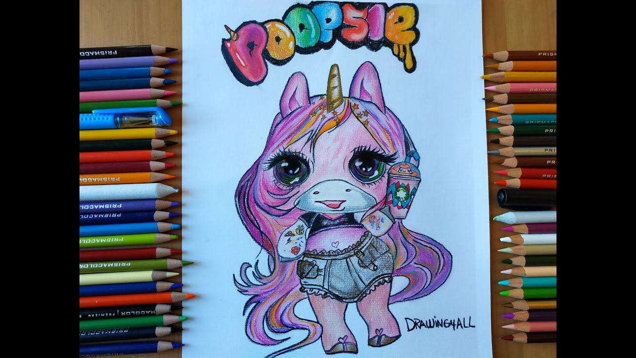 Drawing Poopsie Glitter Unicorn💖 - YouTube